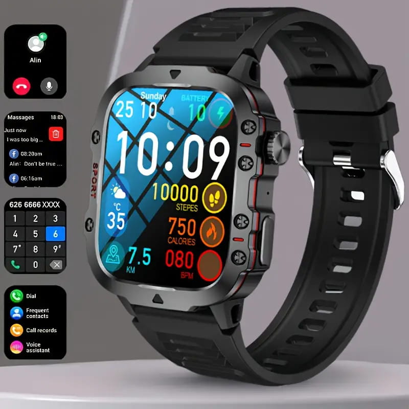 📣💧Waterproofing Ultimate Outdoor Companion⌚ Rugged Outdoor Smart Watch ...
