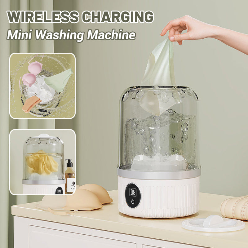 🎁Free your hands.🥰Wireless Charging Mini Washing Machine – asileap